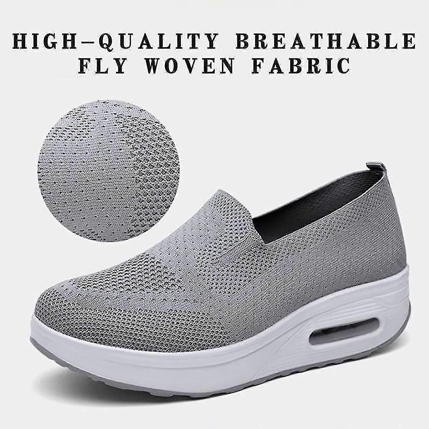 Women's Orthopedic Sneakers, Mesh Up Stretch Platform Sneakers ...