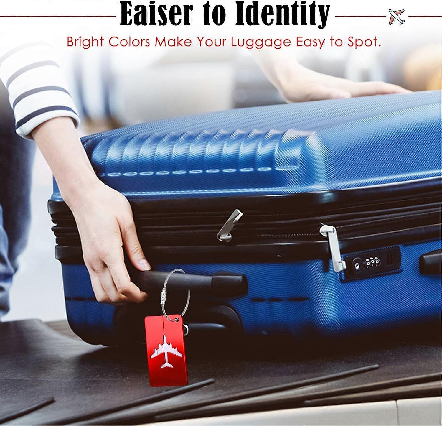 Luggage Tags for Suitcases, 6 Pack Luggage Labels Aluminium Alloy ...