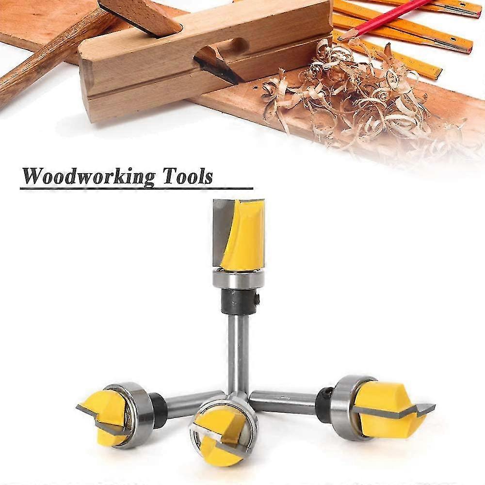 4 Pieces Flush Trim Hinge Mortising Template Router Bits Set With Ball ...