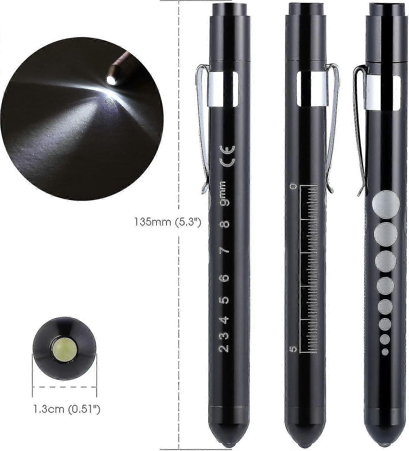 Led Penlight With Pupil Gauge And Ruler Detector Torch Tactical ...