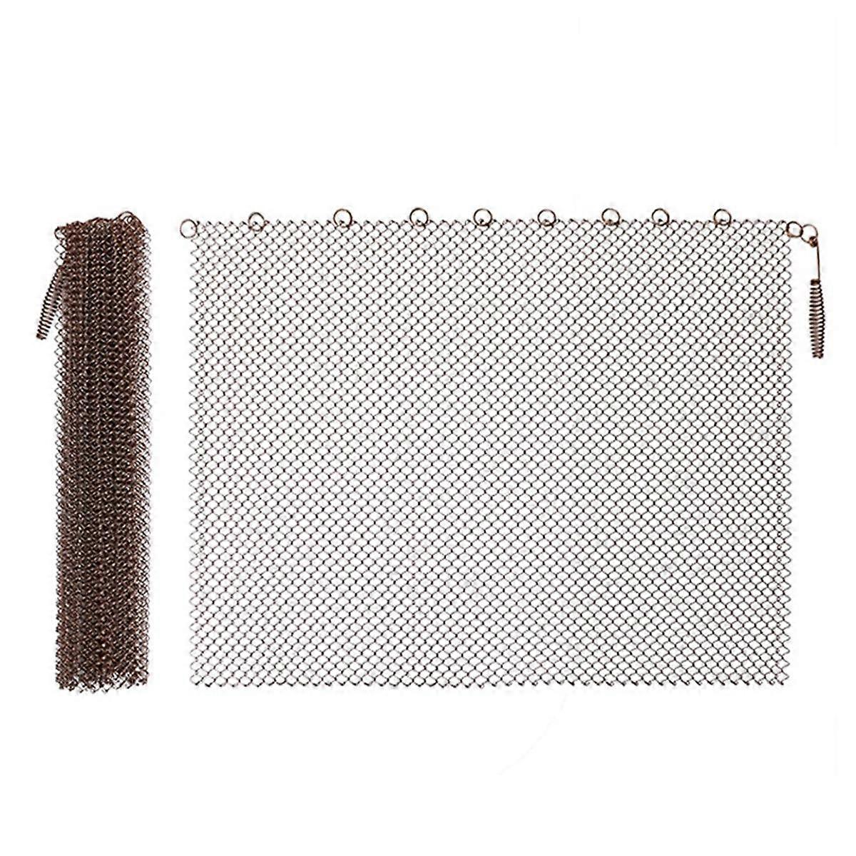 Fireplace Mesh Screen Curtain,2 Packs Spark Guard Mesh Metal Fire ...