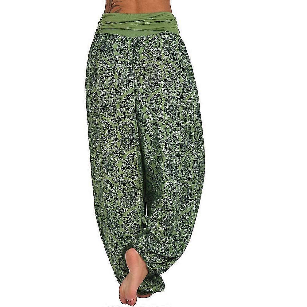 Women Casual Baggy Gypsy Hippie Boho Yoga Pants Harem Trousers Bloomers ...