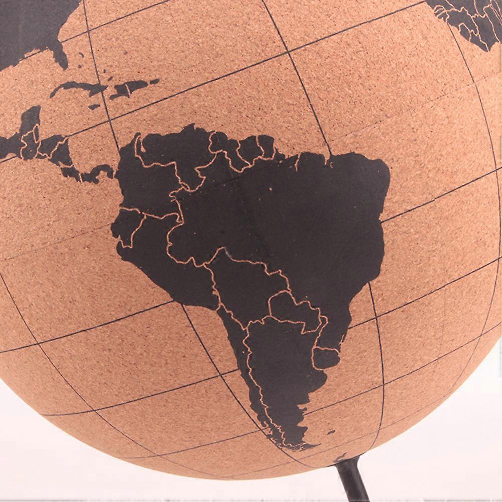 Cork Wood Rotating Globe Maps Home Office Decoration World Map ...