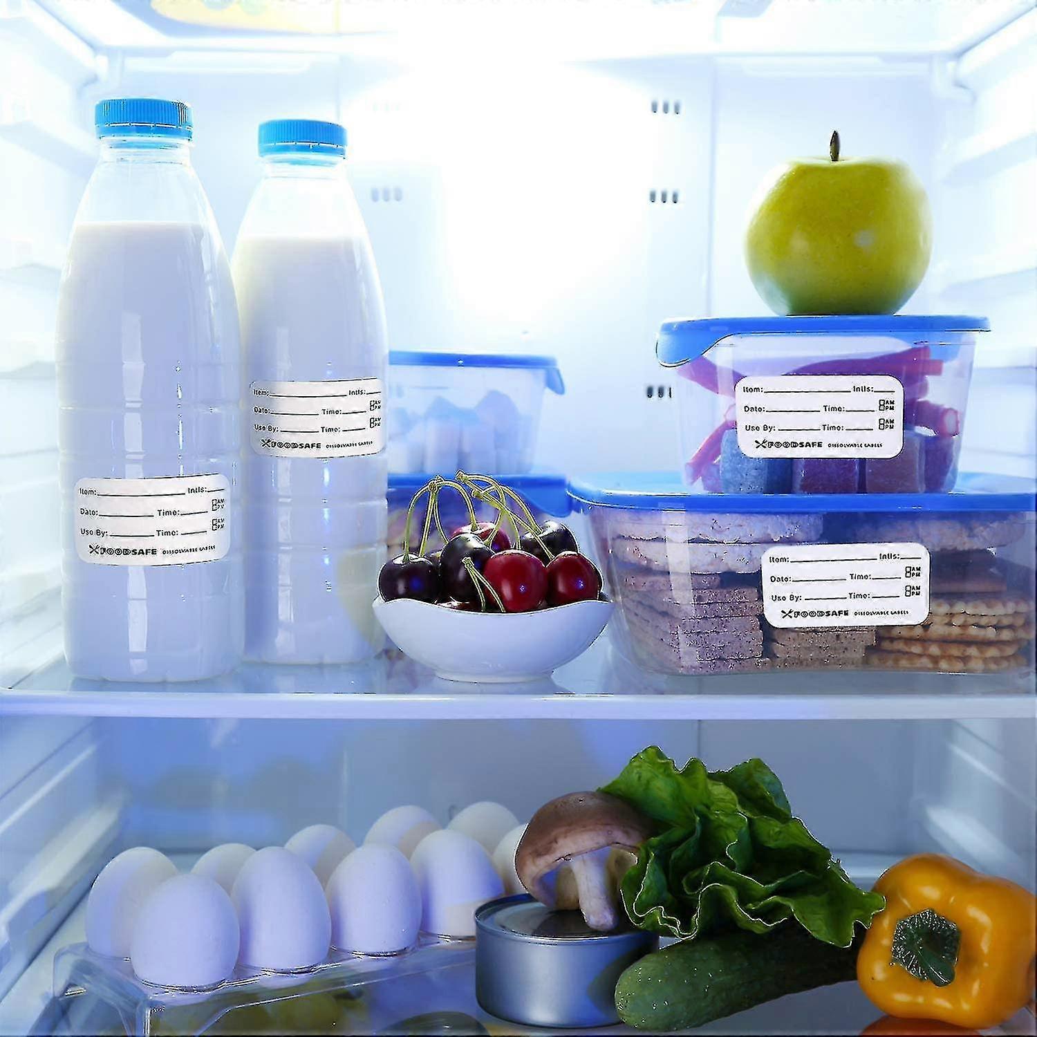 1000 Pieces Food Storage Labels Adhesive Removable Food Labels Food ...