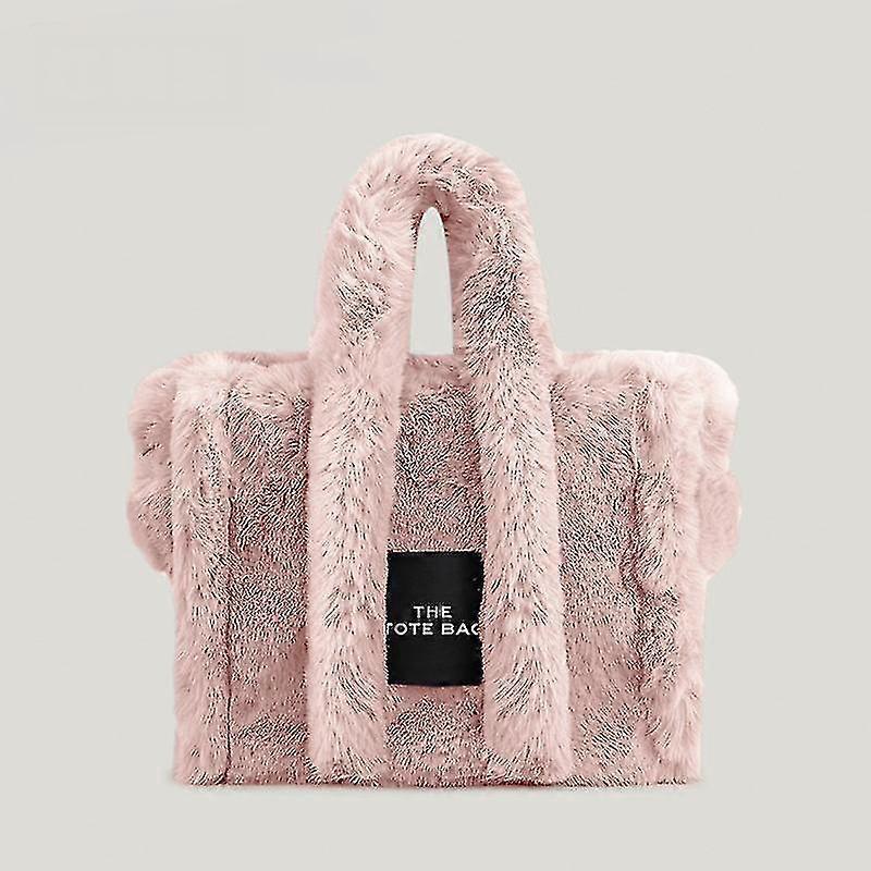 Large Tote Bag For Women Soft Winter Fluffy Fuzzy Furry Plush Top ...