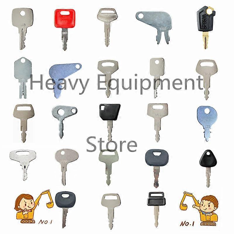 23 Keys Heavy Equipment Construction Ignition Key For Caterpillar Volvo ...