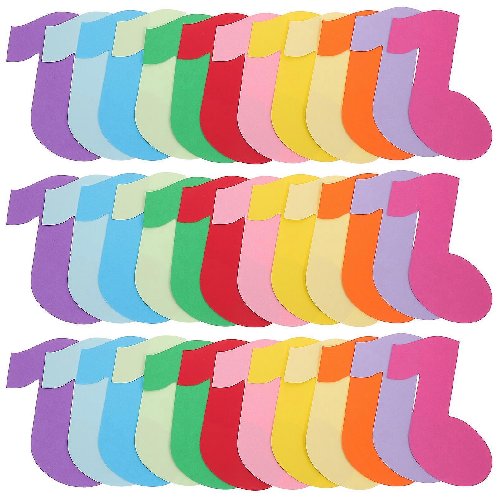 72pcs Music Note Paper Cut Decoration Students Diy Paper Cutout Paper ...