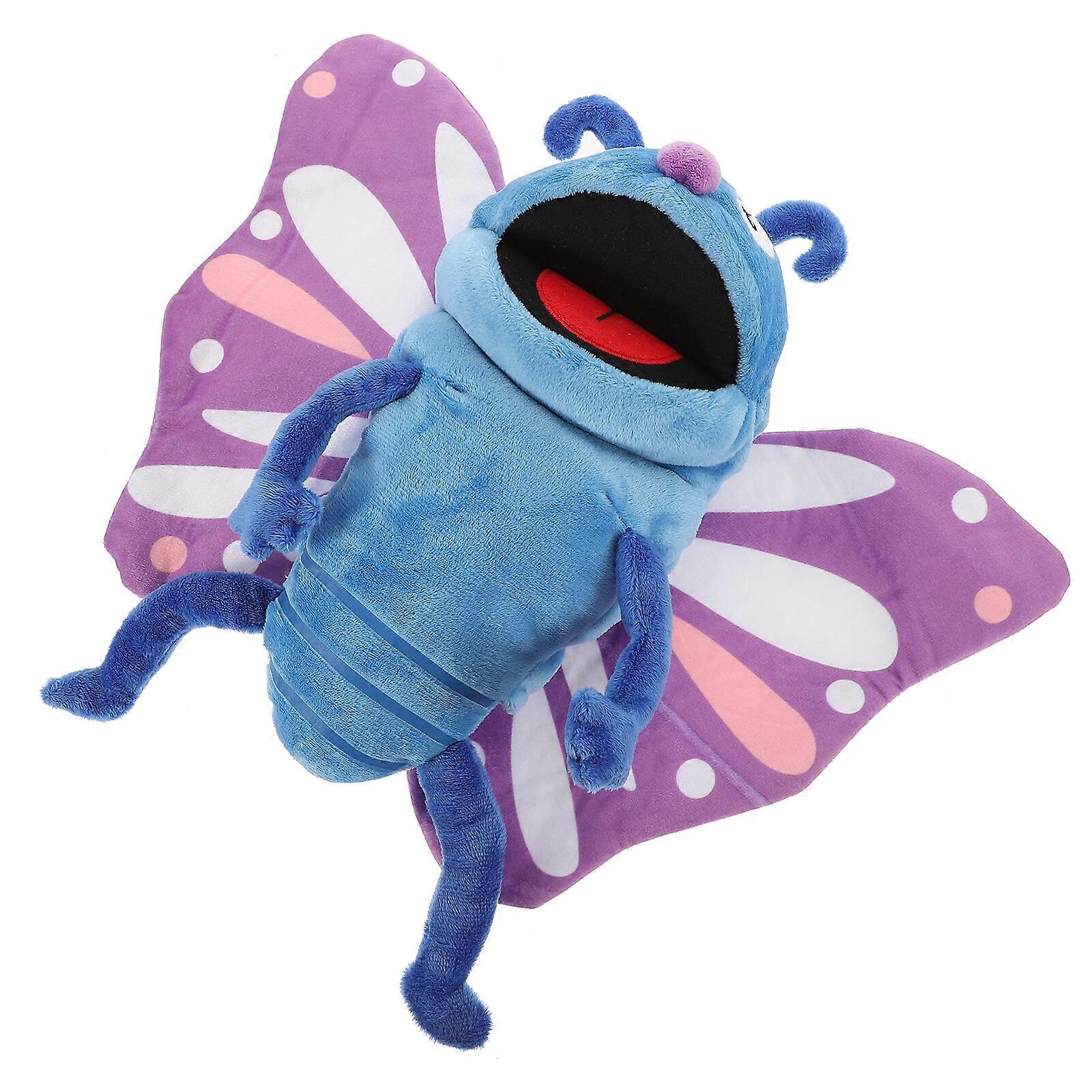 Plush Cartoon Butterfly Hand Puppet Stuffed Insect Interactive ...
