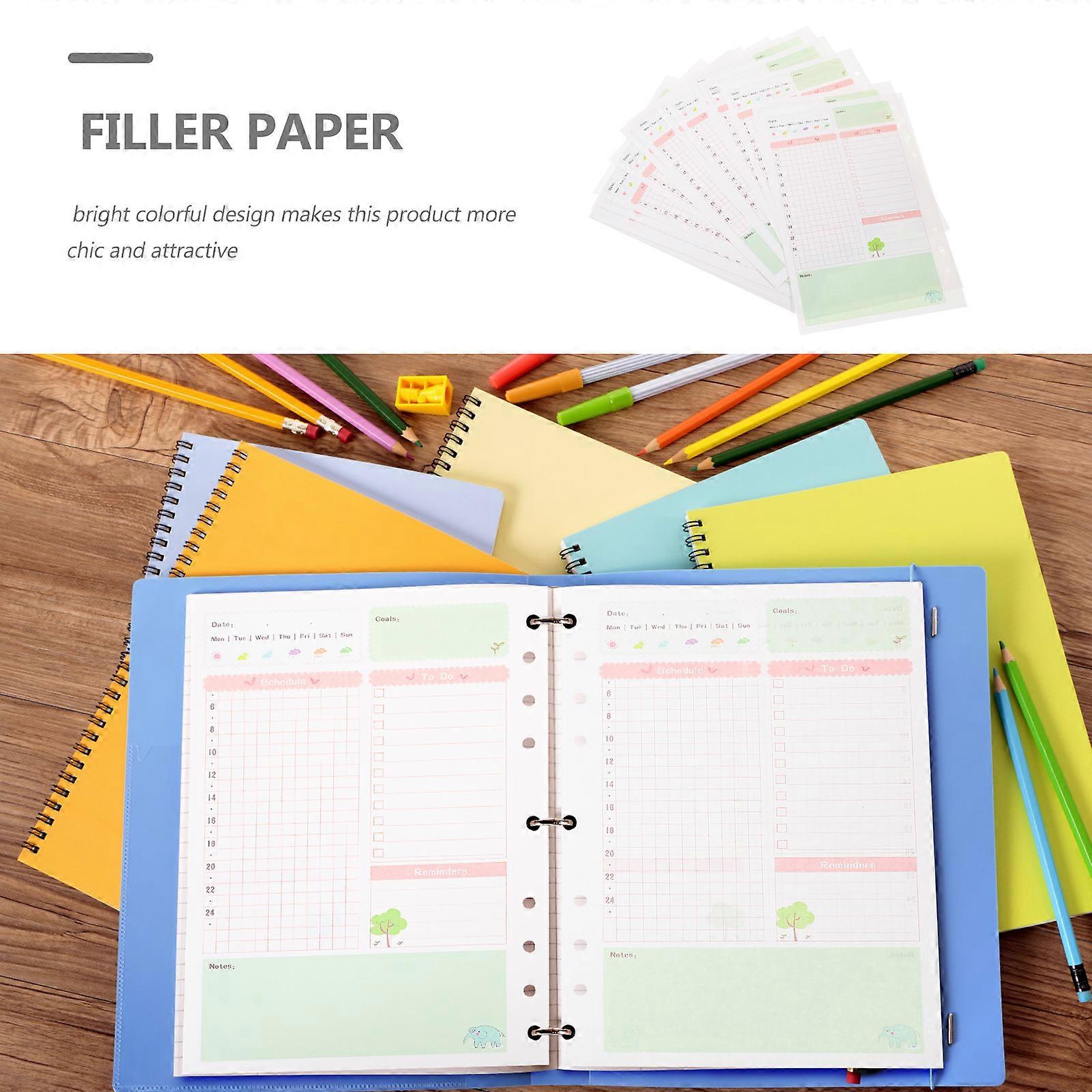 2 Pcs Korean Stationery Korean Notebook Planner Refills A5 Daily ...