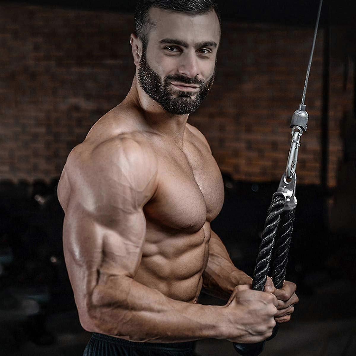 Tricep Rope Pull Down Cable, Easy To Grip Non-slip Cable Attachment For ...