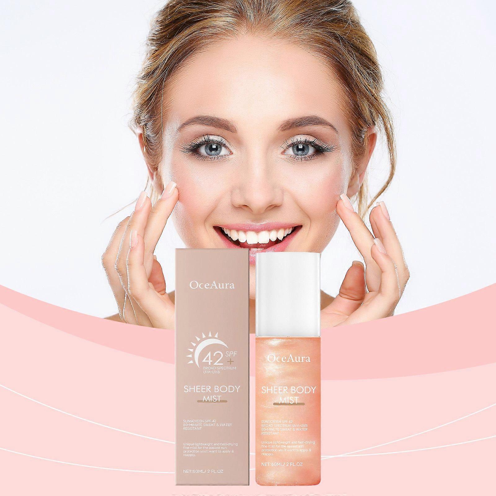 Sheer Body Mist Sunscreen SPF 42, Infused with Shimmering Body Oil ...