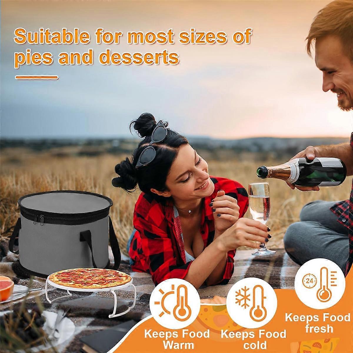 2 Sets Round Pie Carrier 11 x 7 Inch Carrier with Lid Reusable Cooler | Fruugo UK