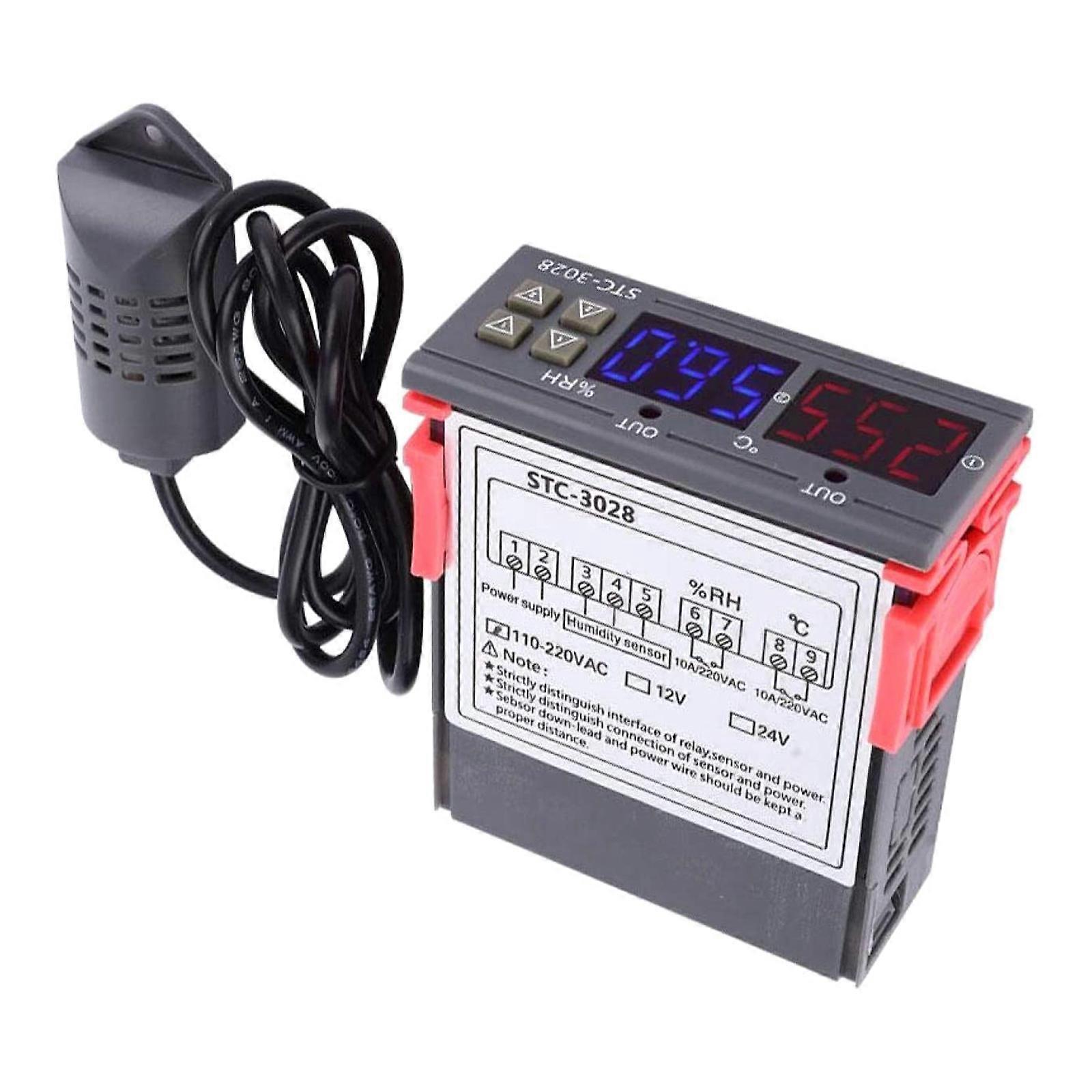 Digital Temperature Humidity Controller Thermometer Thermostat Thermoregulator Incubator Relay ...
