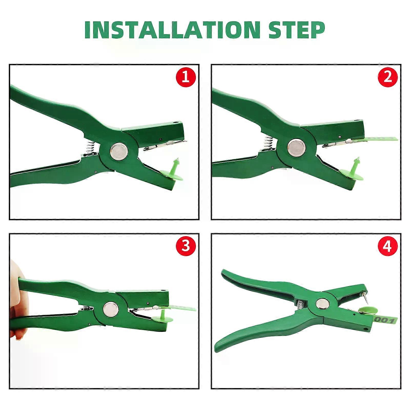 Ear Tag Pliers Livestock Animal Ear Tagging Gun Applicator For Sheep ...