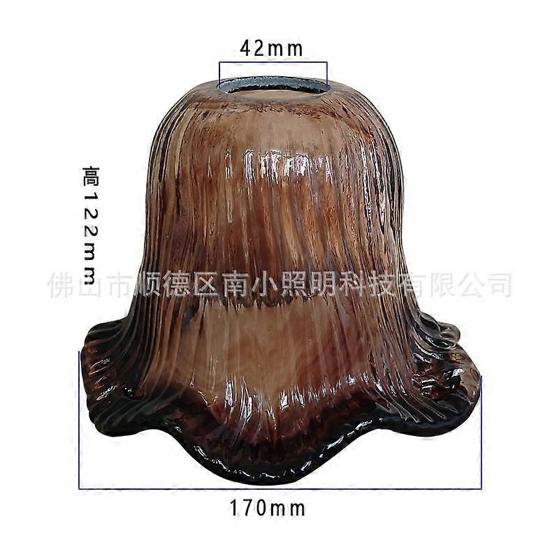 Glass Lamp Shade With 42 Mm Fitter Opening - Replacement Light Fixture ...