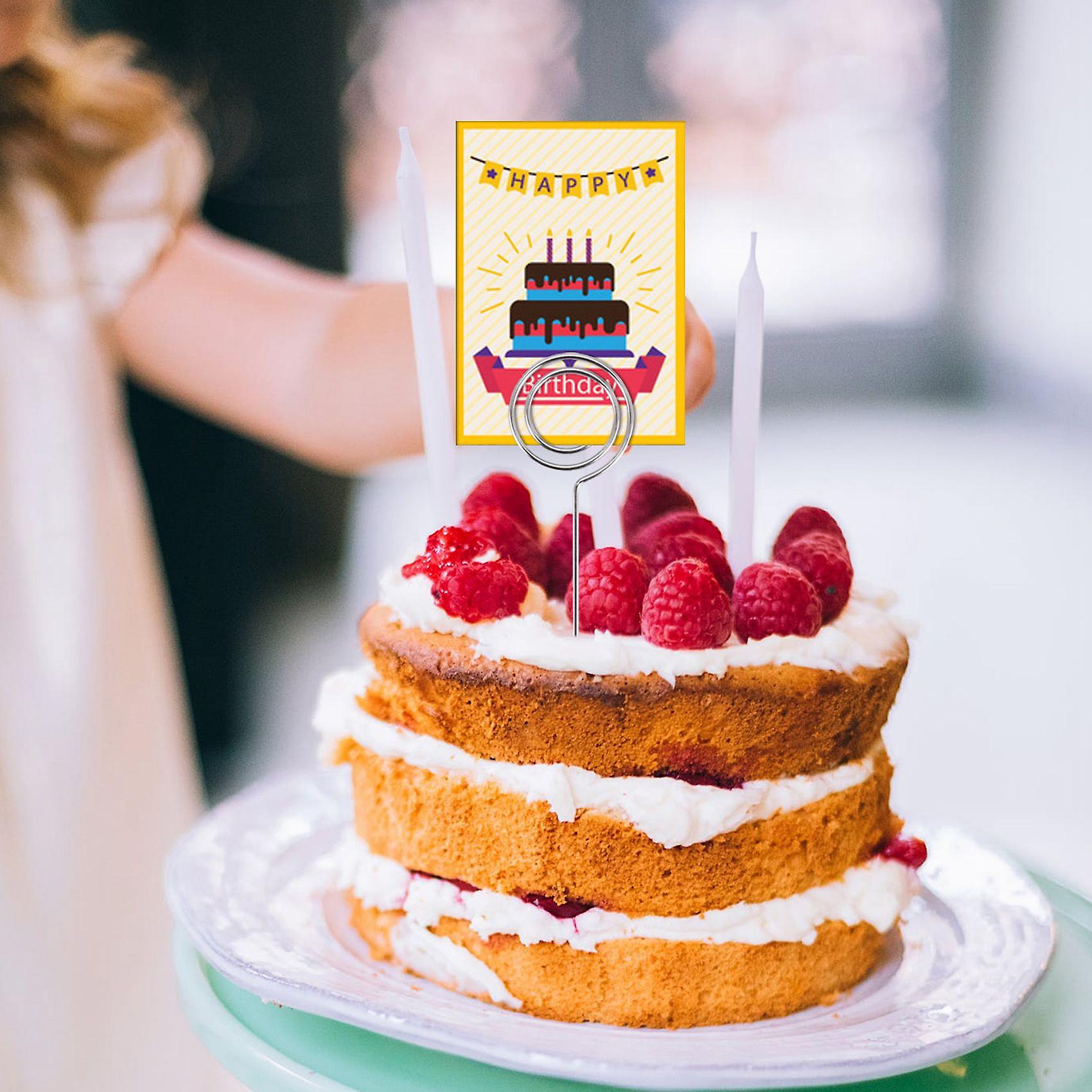 60 Pieces Metal Wires Memo Clip Note Card Holders Table Number Clip ...