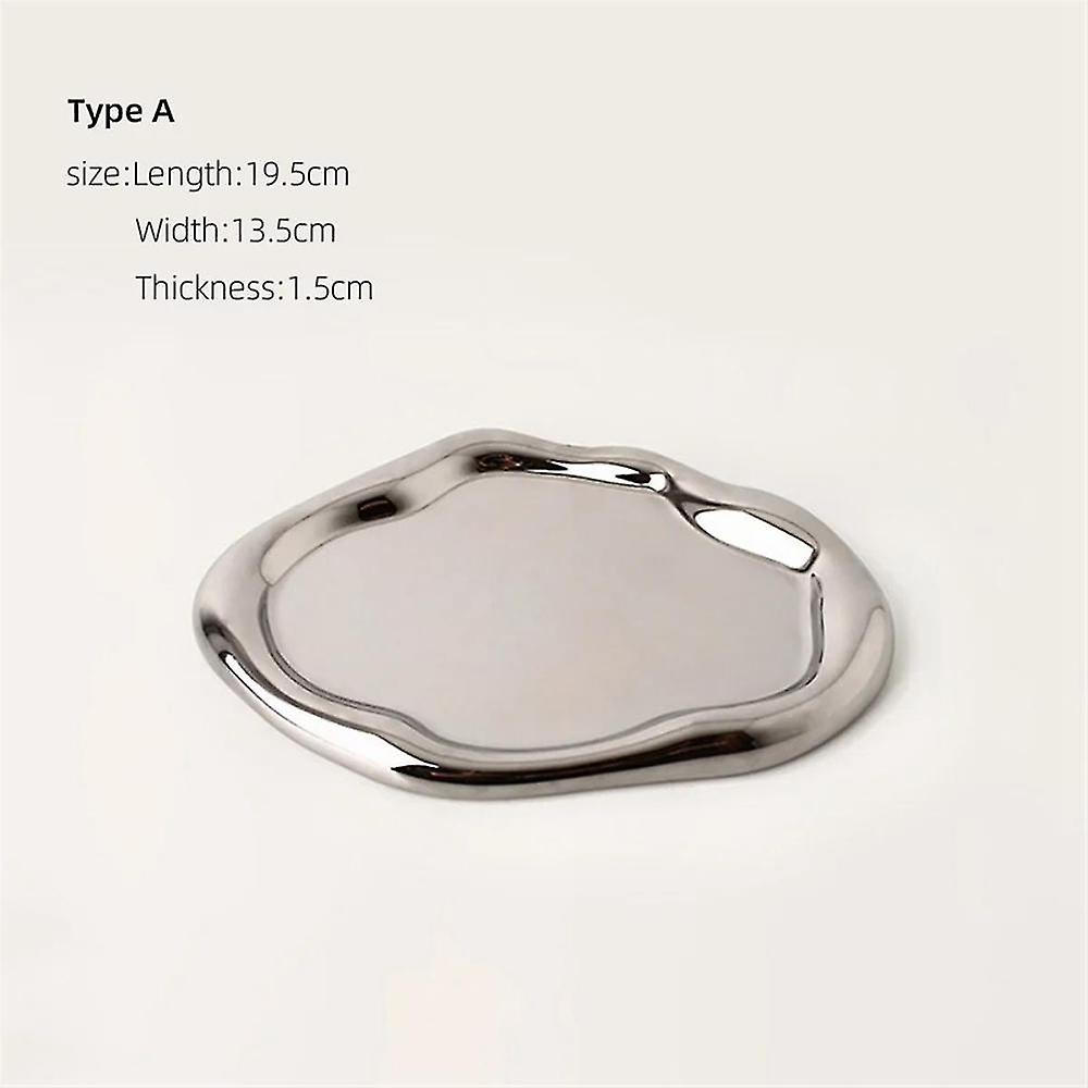 Modern Silver Jewelry Tray Ceramic Vanity Bathroom Trays Decorative ...