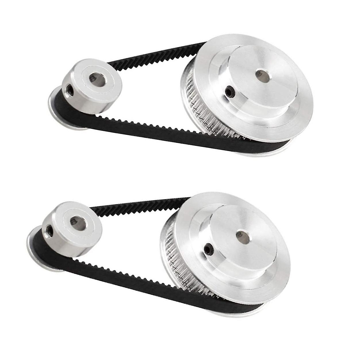 2set 2gt Synchronous 20 60 Teeth Bore Aluminum Timing Pulley Gt2 Timing ...