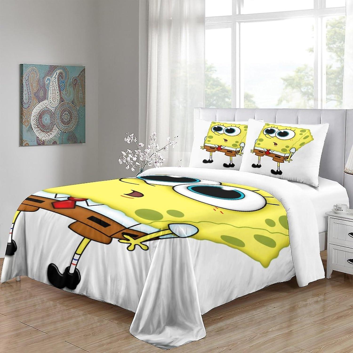 HOUKIG Spongebob for Boys Girls Quilt Cover Duvet Cover Comforter ...