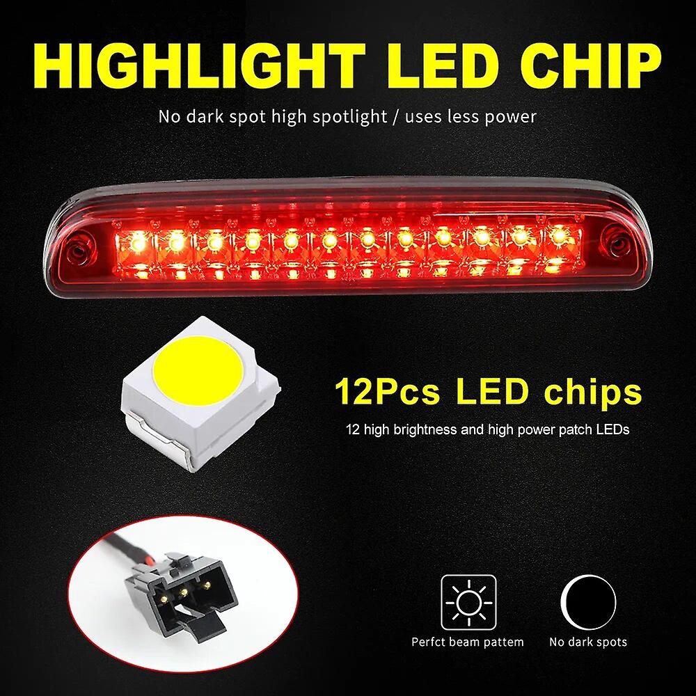 Rear Led Third High Mount Brake Stop Light Smoked Lamp For Ford Ranger ...