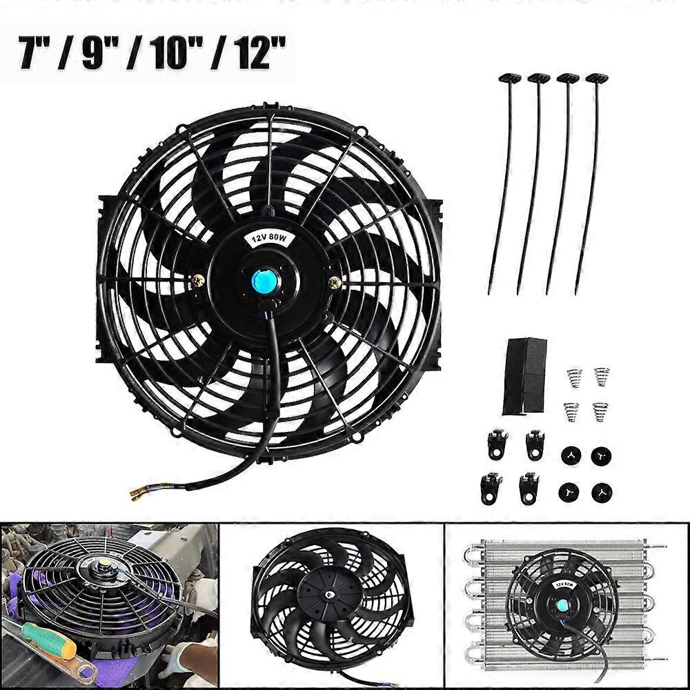 LBQ Universal 12V 80W Car Air Conditioning Electronic Radiator Cooling ...