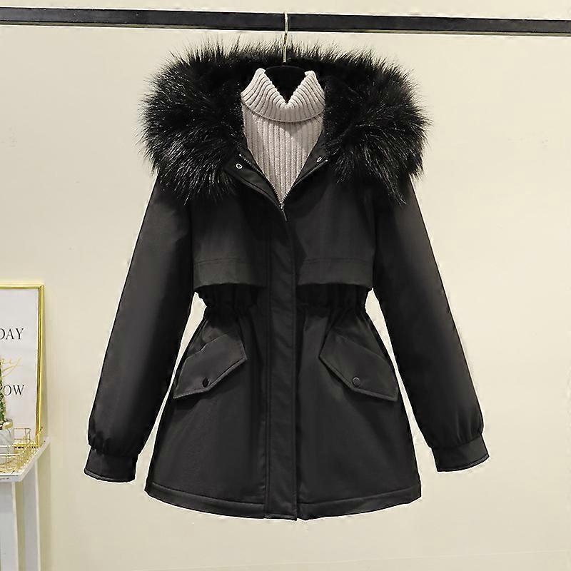 Parka Women's Short Loose Cotton Down Clothing Padded Thickened Cotton ...