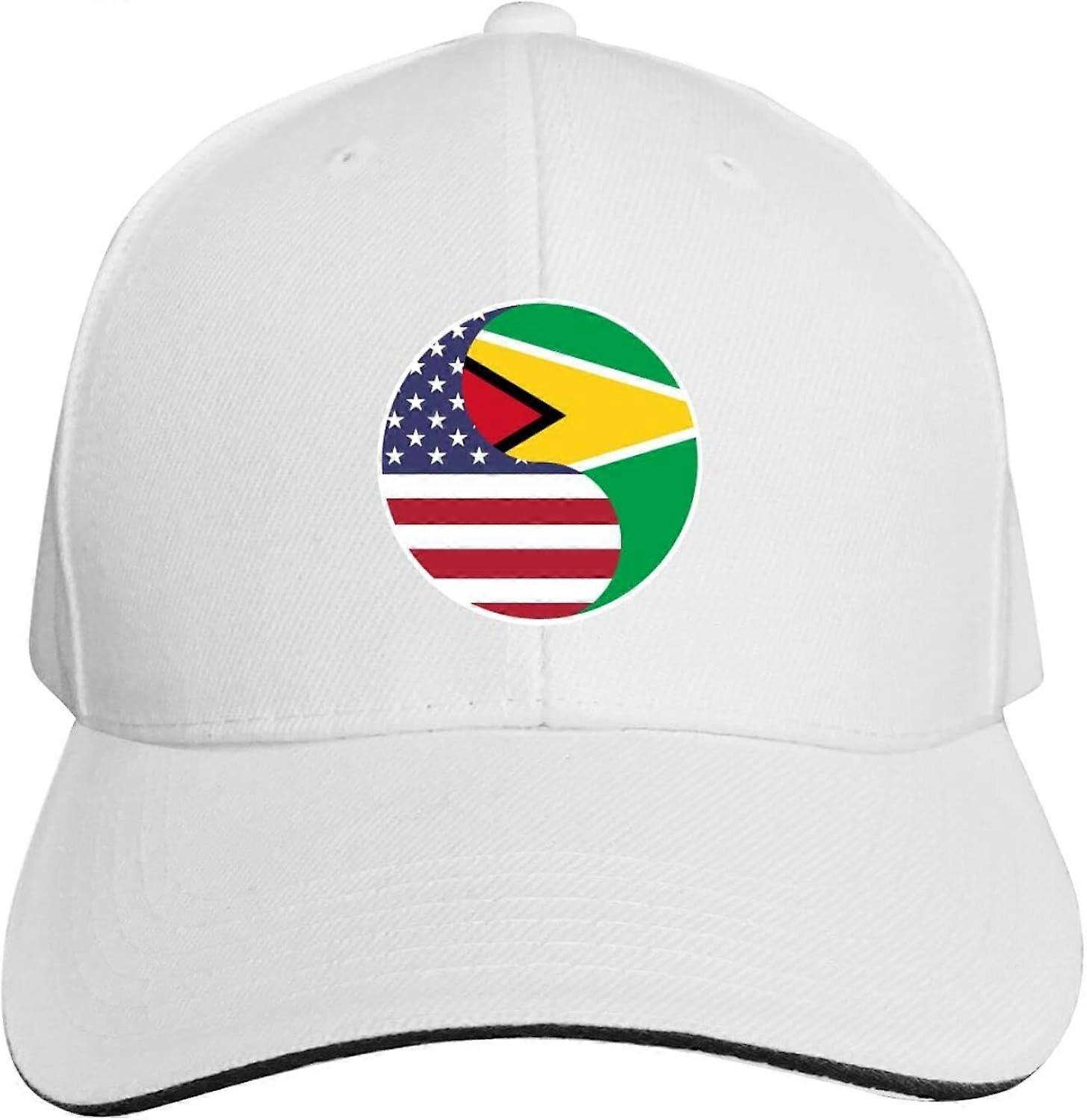 yx2009 Yin Yang Flag Combination of America and Guyana Baseball Cap Men ...