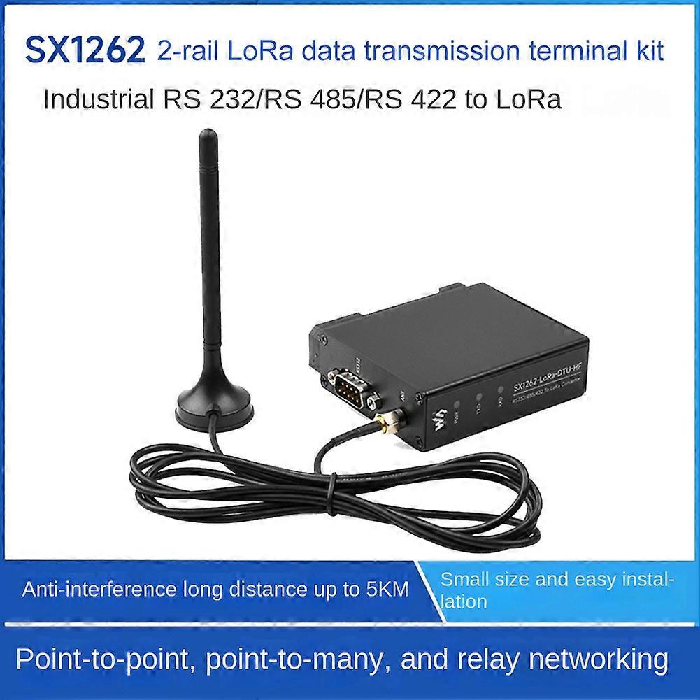 SX1262-LoRa-DTU-HF 850-930MHz Guide Rail LoRa Data Transmission Terminal DTU RS232/RS485/RS422 ...