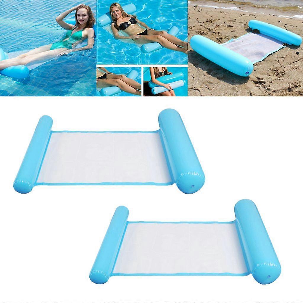 2 Pcs Premium Pool Inflatable Bed Water Float Lounge Floating Hammock ...