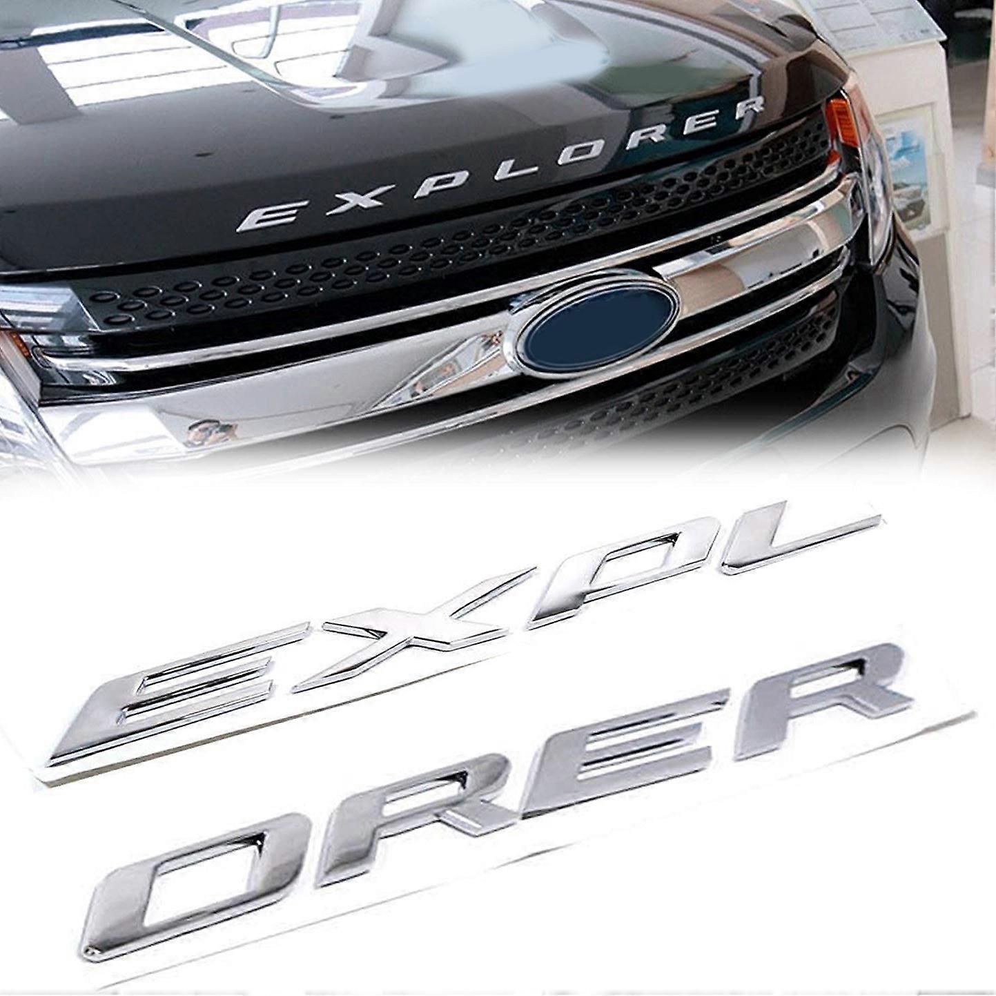Explorer Car Emblem Front Hood Emblem 3D Letters Explorer Sticker Fit ...