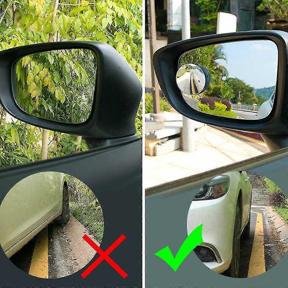 Blind Spot Mirror, Rear View Wide Angle, Stick On Black Round For Car ...