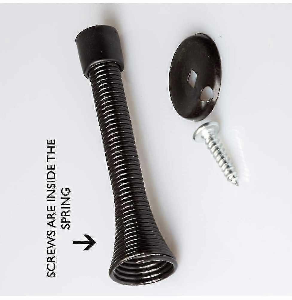 10 Pack Of Spring Door Stops Black - 3 Inch Heavy Duty Door Stop ...