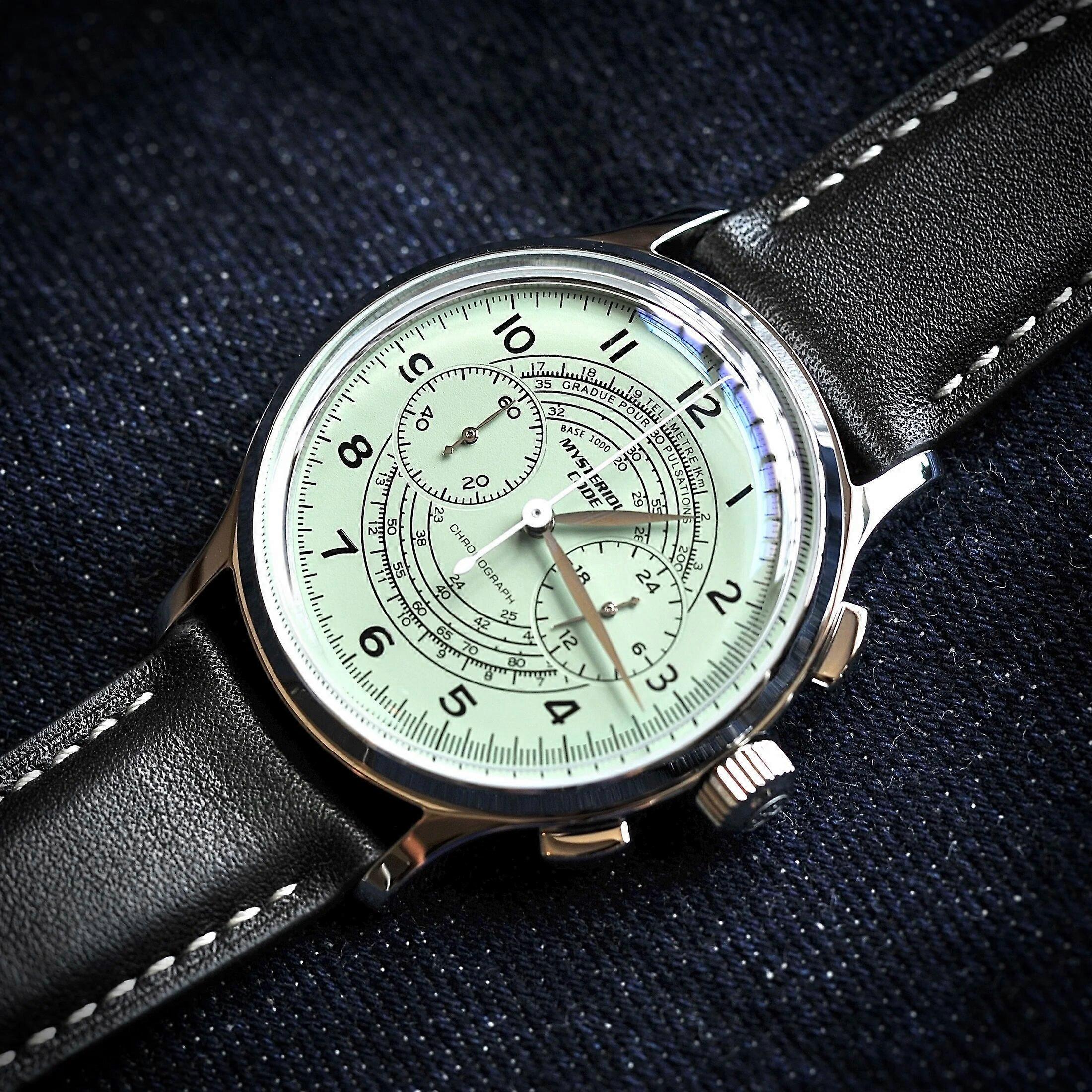 MYSTERIOUSCODE Homage Watch for Men Japan VK64 Chronograph Clock Curve ...