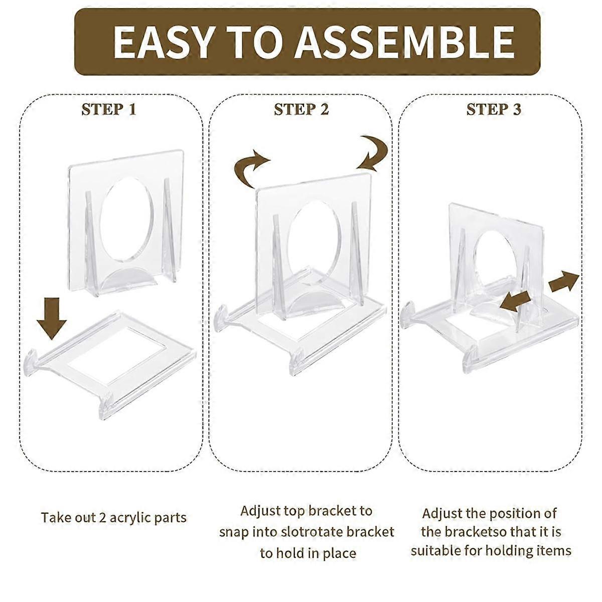 24 Pcs Clear Plastic Display Stand, Adjustable Clear Plastic Display ...