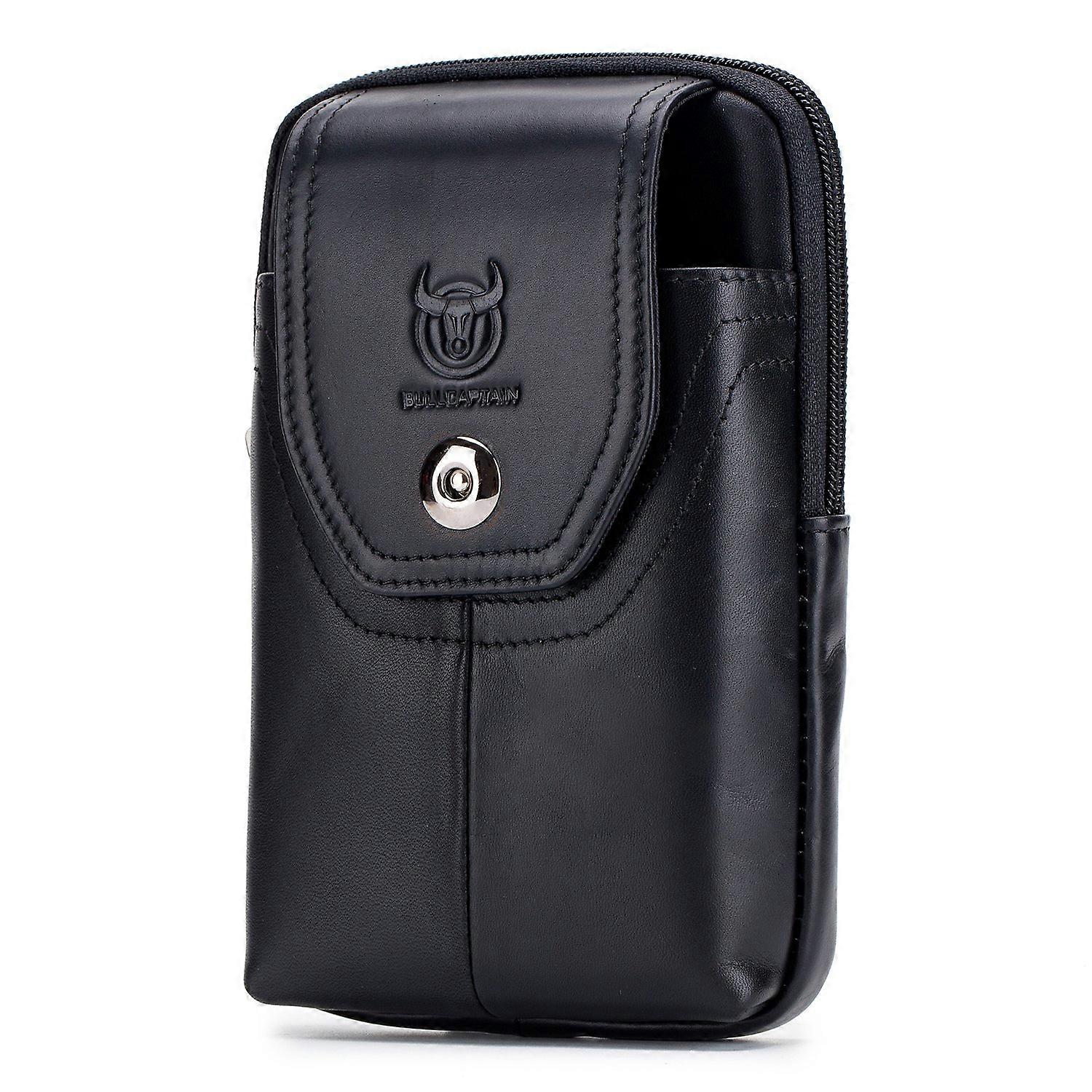 BULLCAPTAIN Genuine Cowhide Leather Phone Pouch for 5.0-5.5" Cell ...