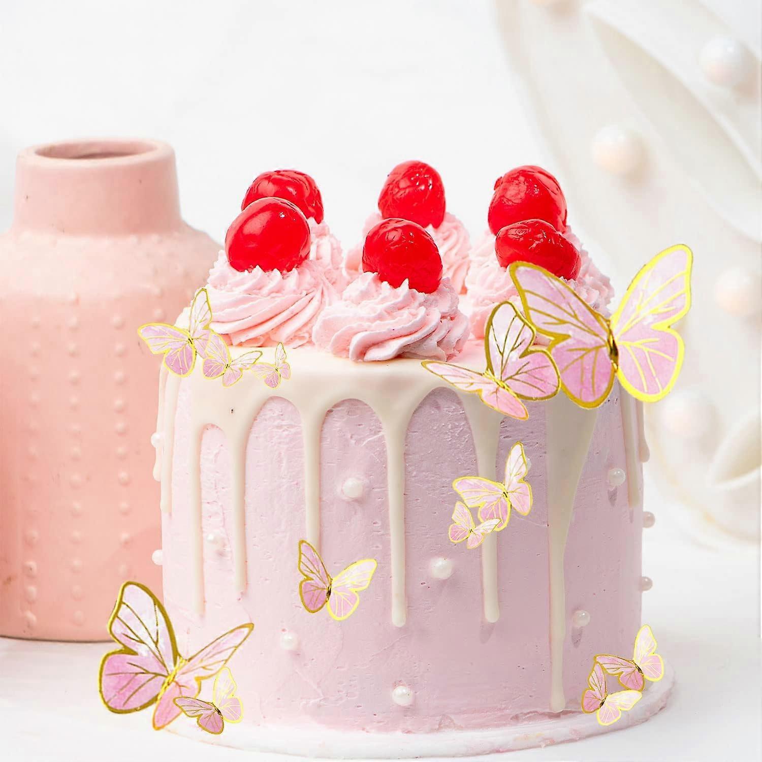 Pack of 30 Butterfly Cake Toppers 3D Butterfly Cake Topper Mix ...