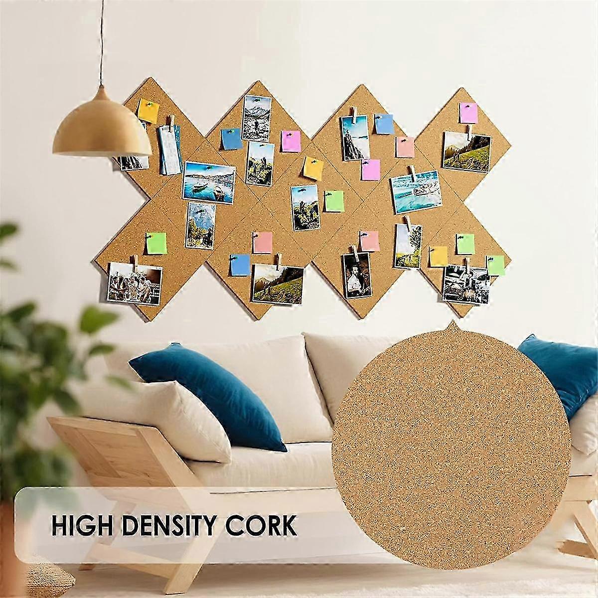12inch X 12inch Cork Tiles, 6 Pack Cork Boards For Wall With Safe ...