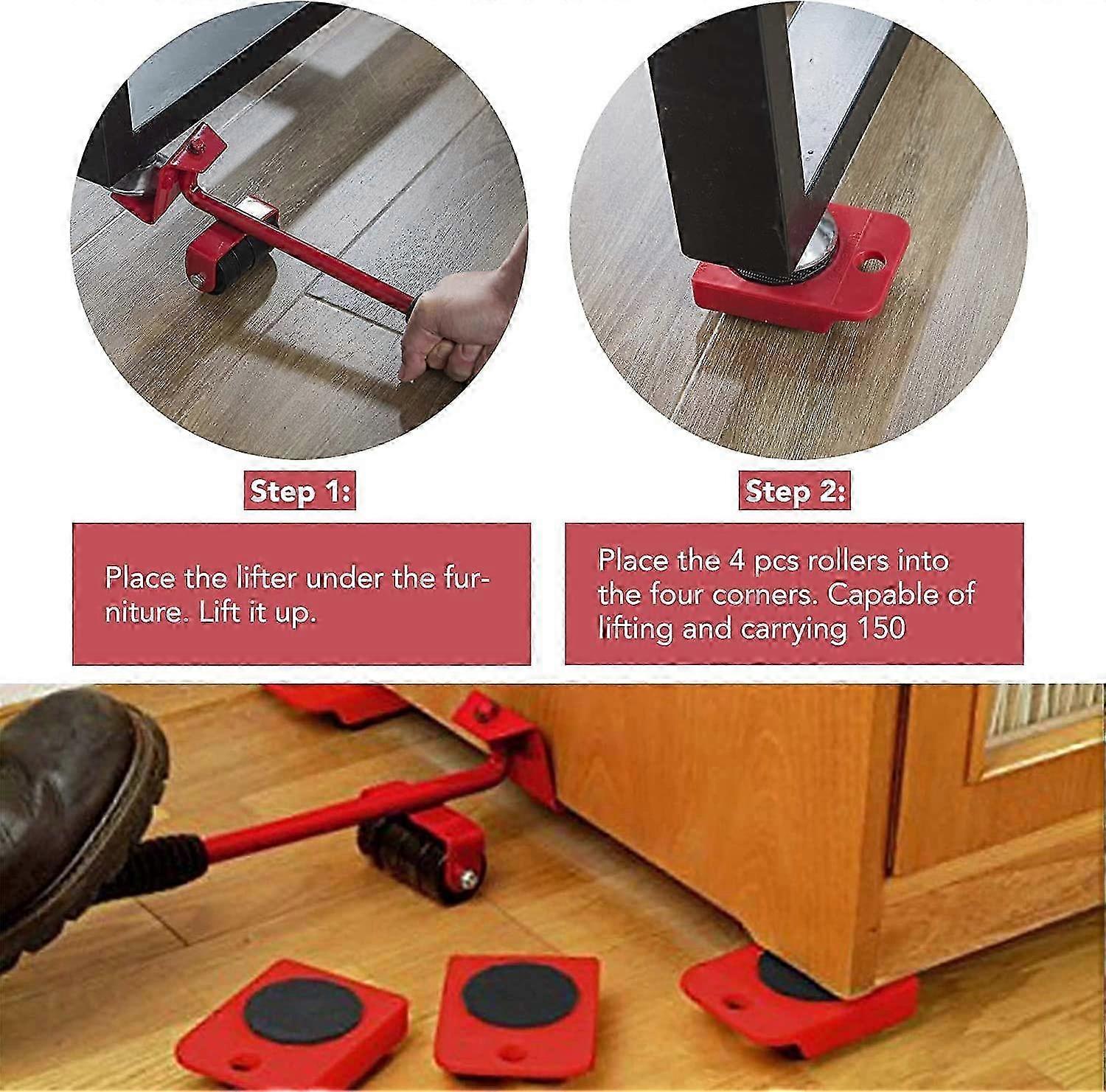 5 in 1 Mobile Heavy Furniture Transport Tool, for Lifting and Moving ...