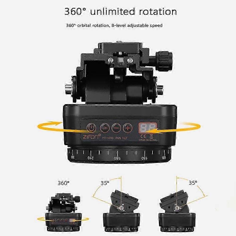 YT-1000 Auto Motorized Pan Tilt Tripod PTZ Remote Control Rotating ...