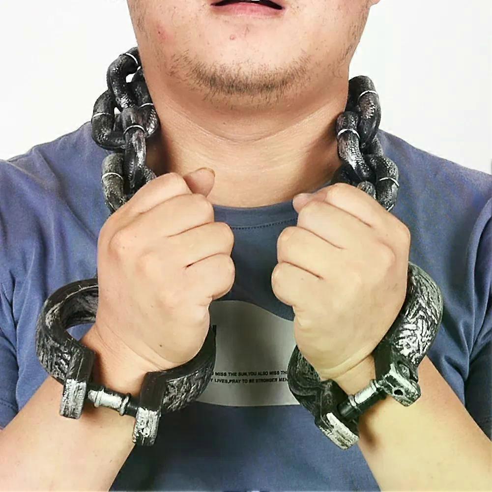 Funny toys Halloween Party Plastic Handcuffs Fetters Shackle Decorate ...