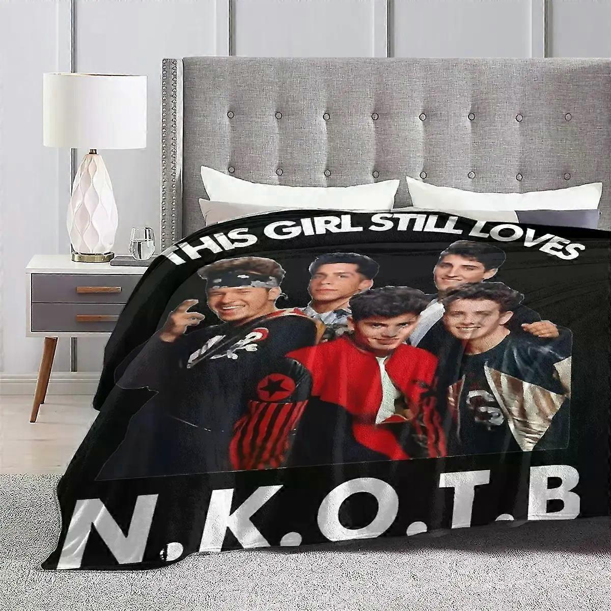 New Kids On The Block Music Band Blankets Flannel Textile Decor NKOTB ...