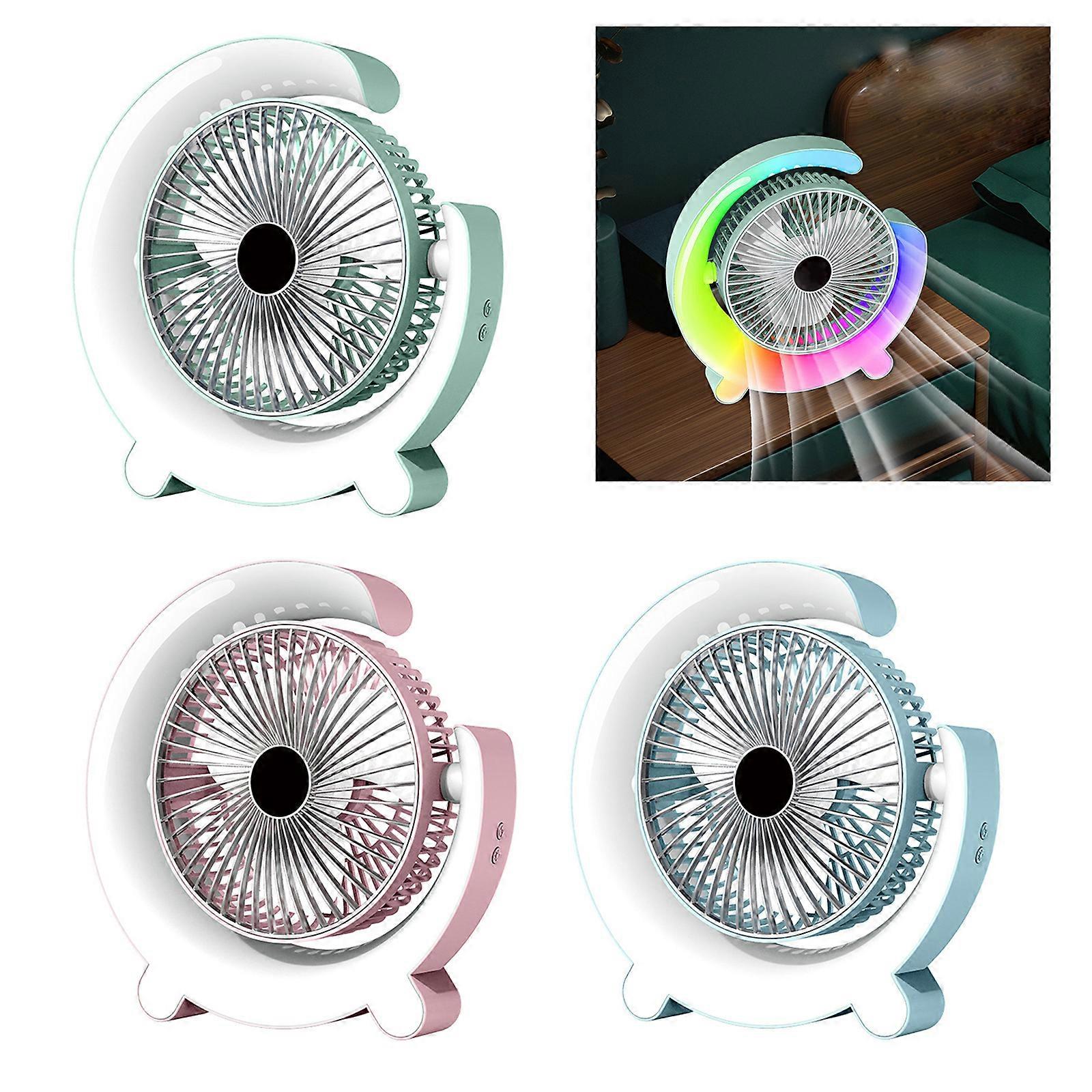 3-speed Desk Fan Electric Fan Table Fan Rechargable 1200mAh Table Fan ...