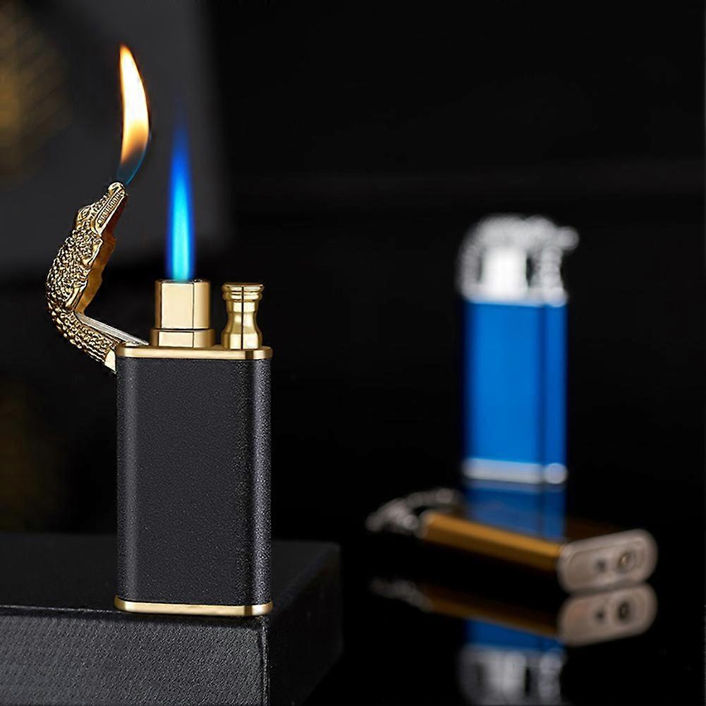Butane Dual Flame Lighter Refillable Stylish Elegant Men's Cigarettes ...