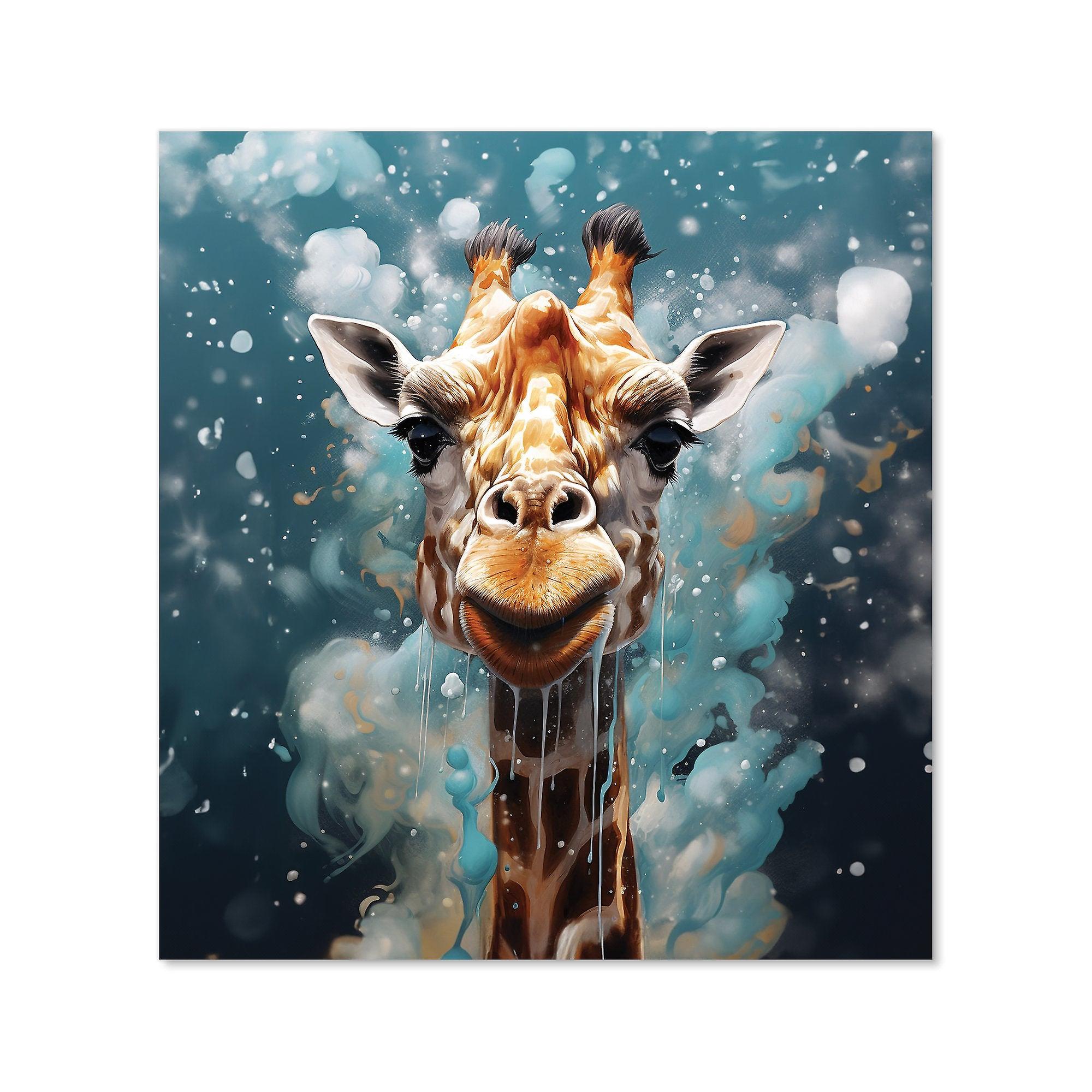 Splashart Giraffe Face Kitchen Splashback | Fruugo UK