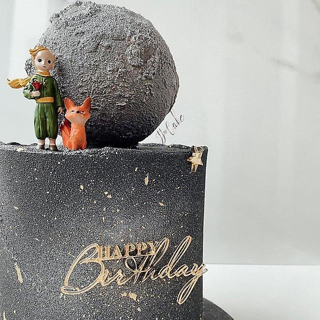 Ins New Happy Birthday Cake Topper Gold Acrylic Birthday Oh Baby ...