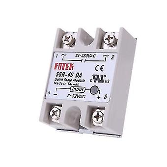 48 VDC Relay Module 40A - 3-32V DC To 24-380V AC Control SSR-40 DA ...