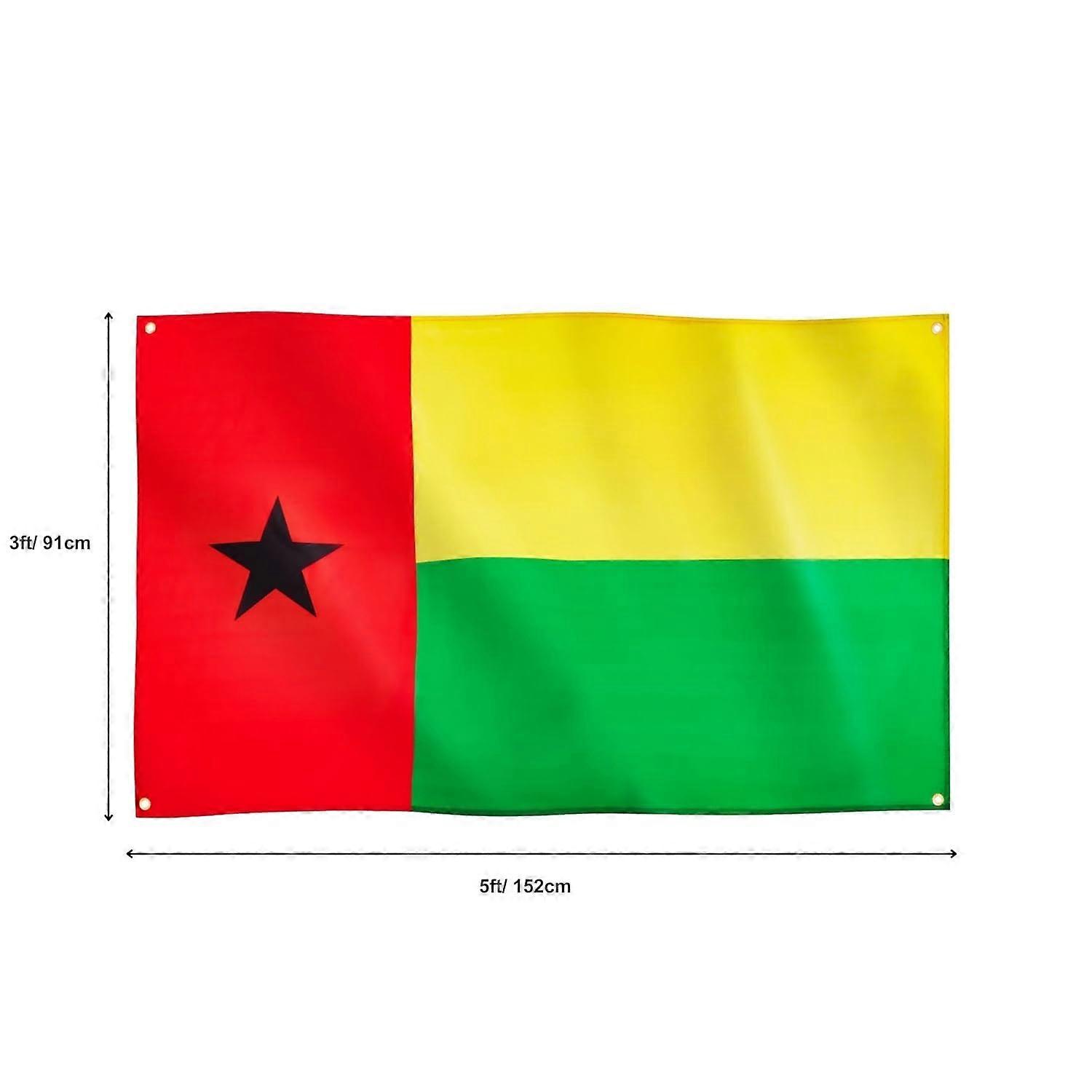 Guinea- Bissau Flag,Eyelet In Every Corner, West African Flag, Premium ...