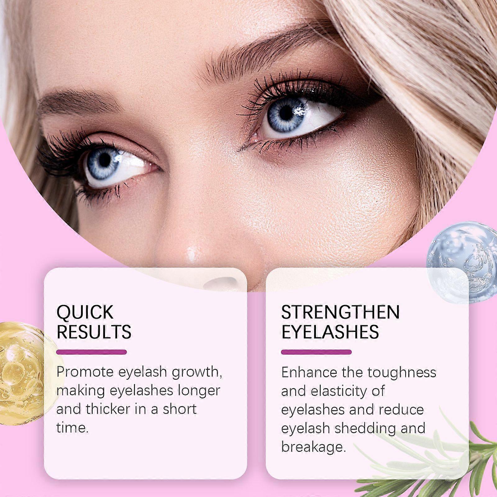Advanced Eyelash Growth Serum with Natural Formula, 5ml Eyelash Enhancer Lash Serum for Longer ...