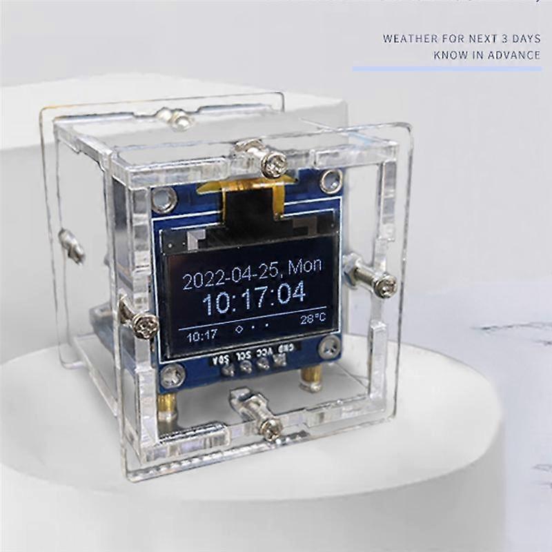 ESP8266 DIY Electronic Kit Mini Clock OLED Display Connect with Shell ...