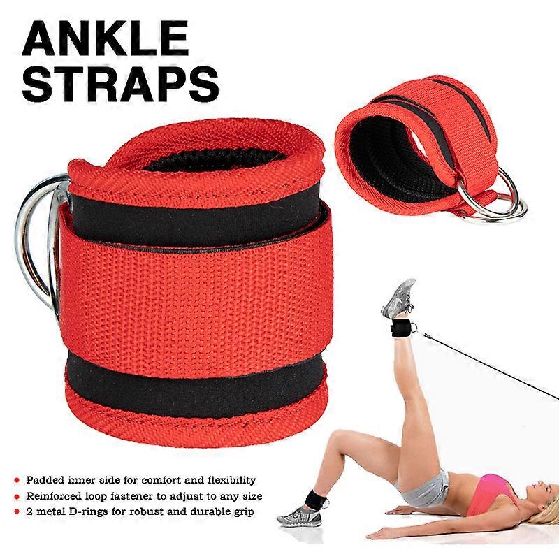 Cable Ankle Straps For Cable Machines Leg Exercises Double D-Ring Ankle ...